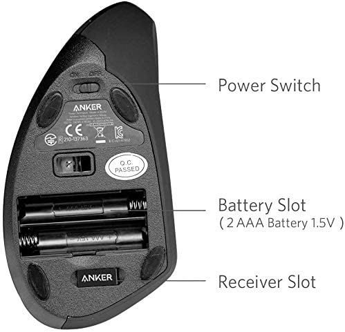 Vorstellung des Anker 2 4G Wireless Vertical Ergonomic Optical Mouse Receivers